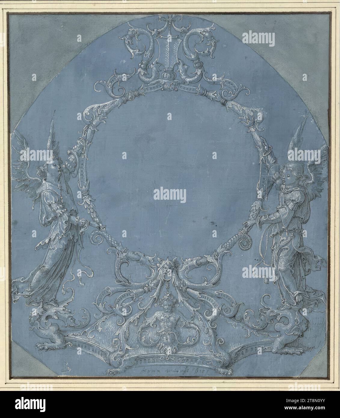 Design for an ostensorium, undetermined, after 1520, drawing, pen and ...