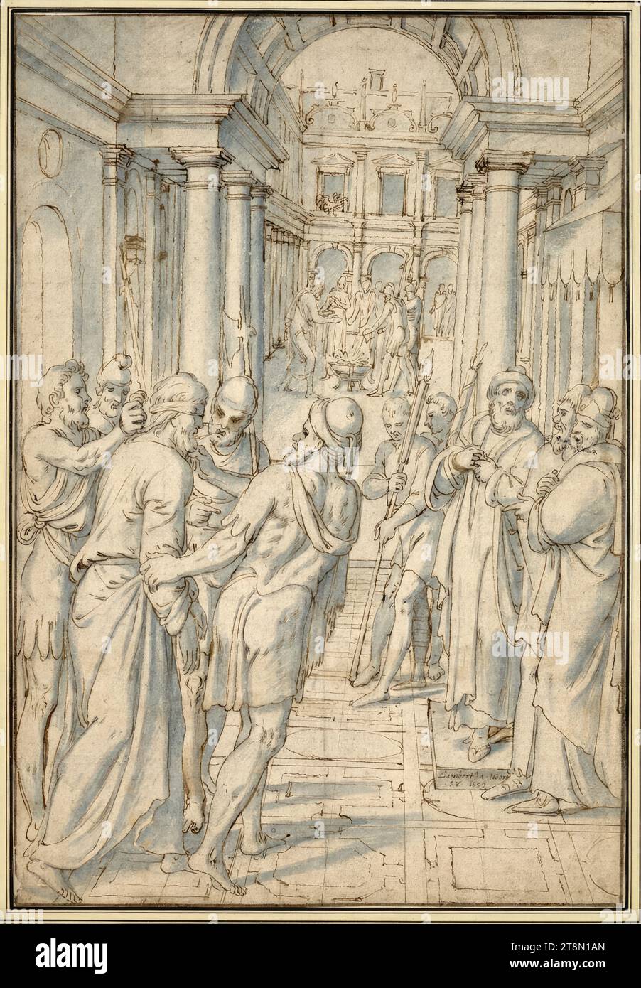 Christ before Kaiphas, Lambert van Noort (Amersfoort around 1520 - 1571 ...