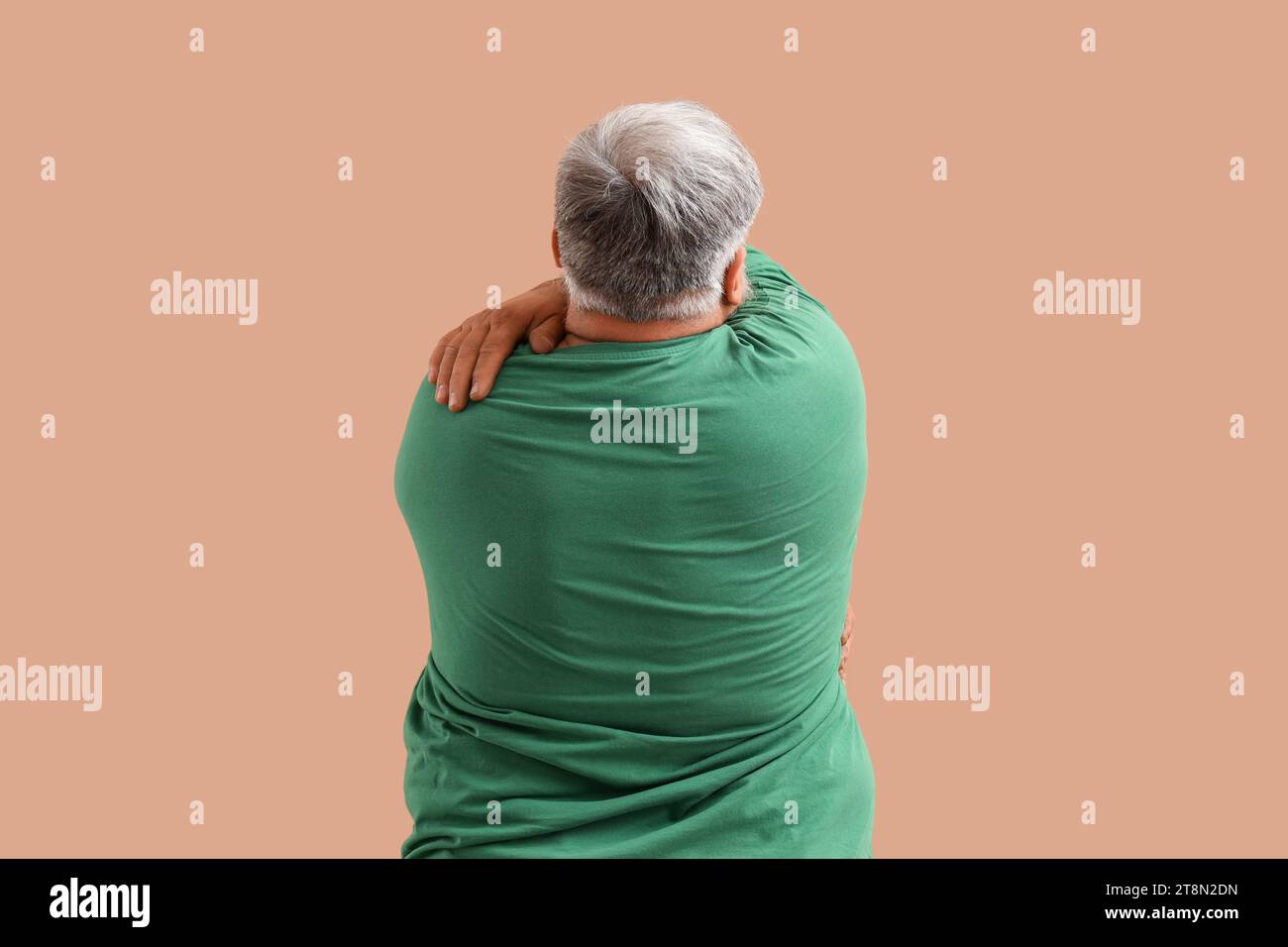 Back view overweight man hi-res stock photography and images - Alamy