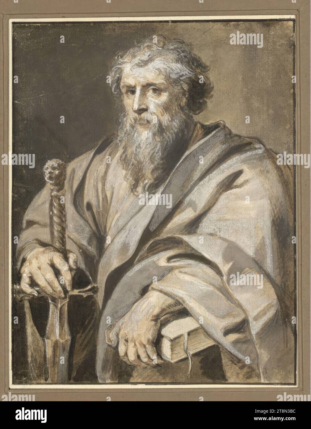 St. Paul, Christ and the twelve apostles (after Rubens), anonymous ...