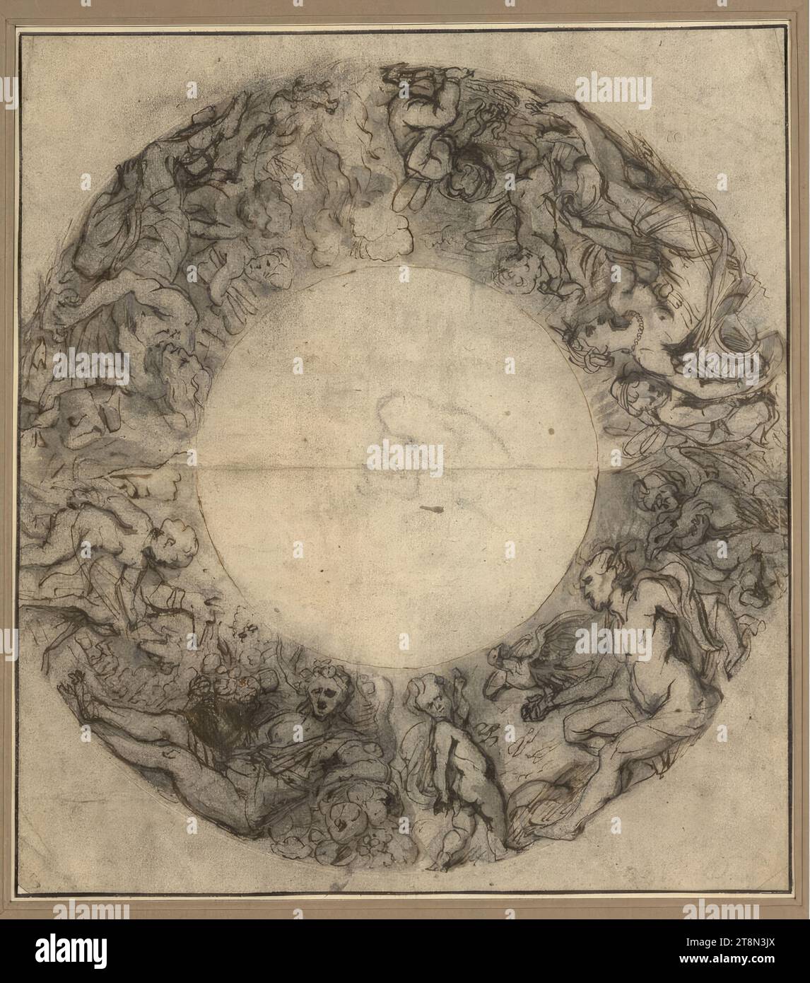 The four elements (decoration design for a bowl rim), anonymous, Peter ...