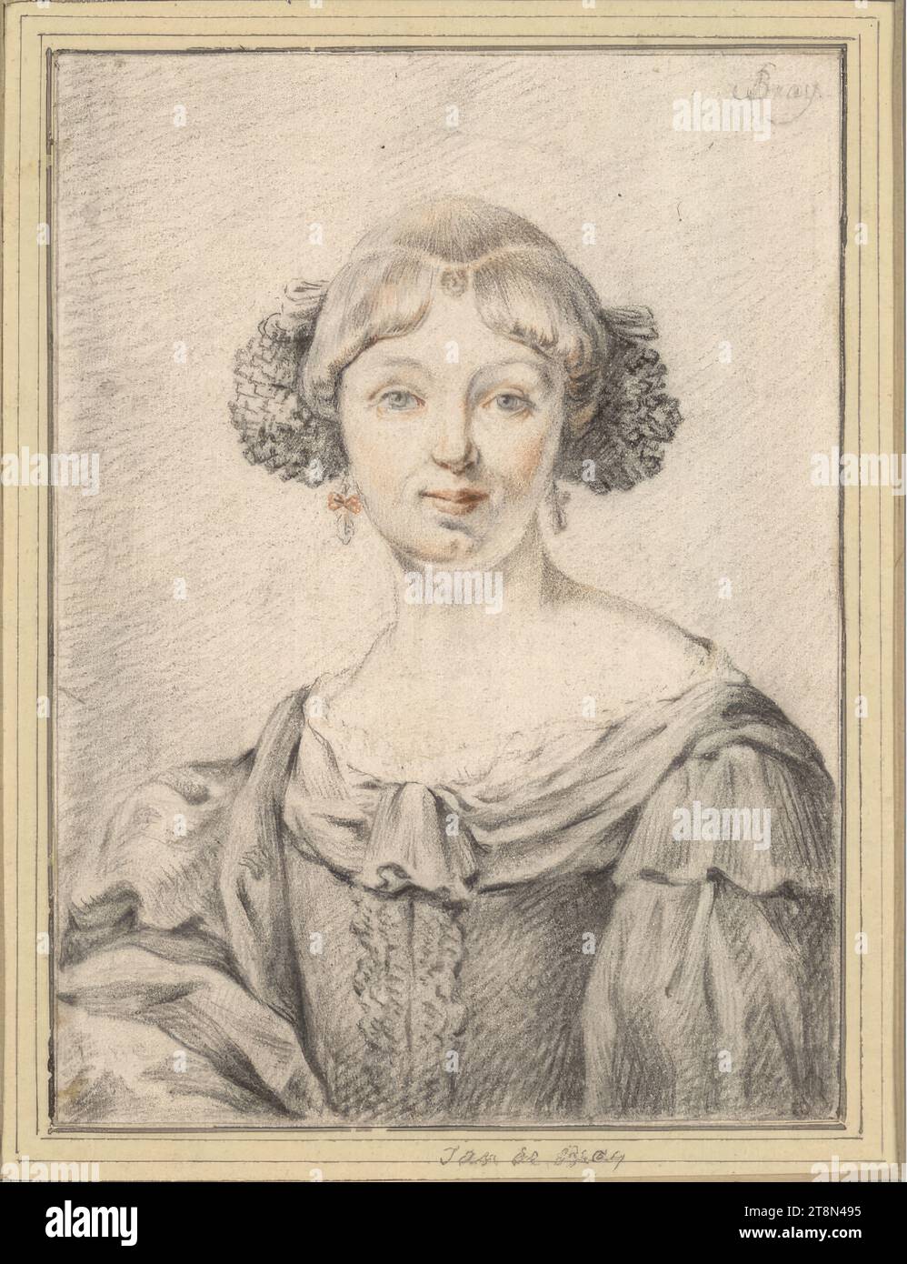 Portrait of a young lady, en face, in half length, Jan de Bray (Haarlem ...