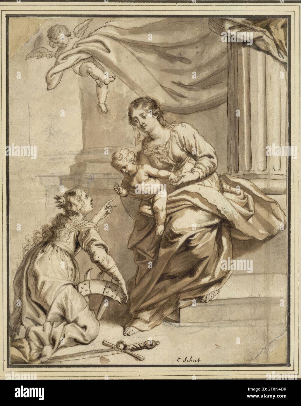 Marriage of St. Katharina (Mary with Child and St. Katharina ...