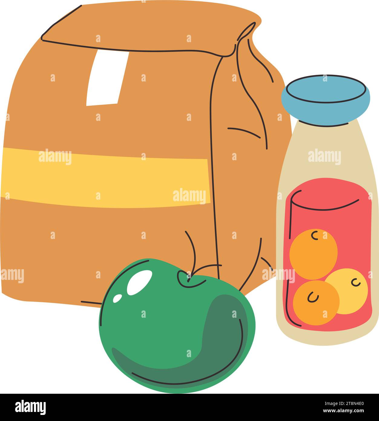 School lunch boxes meal and snacks, healthy food Stock Vector Image ...