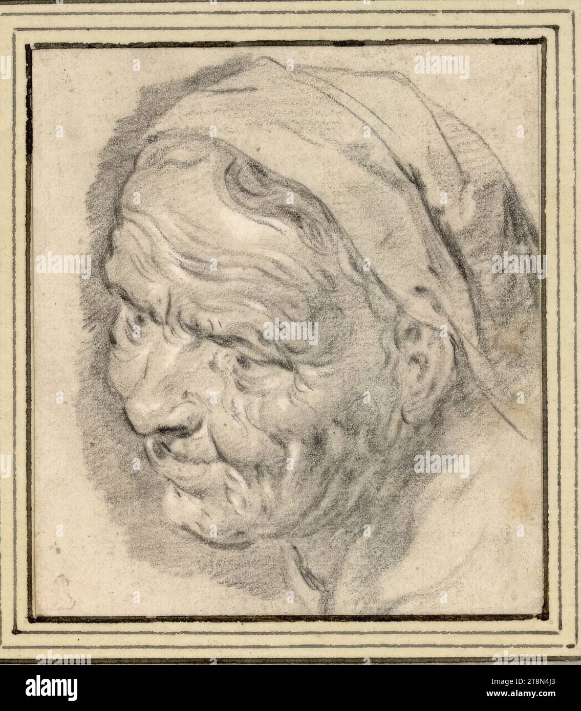 Head of an Old Woman, facing left, Jacob Jordaens (Antwerp 1593–1678 ...