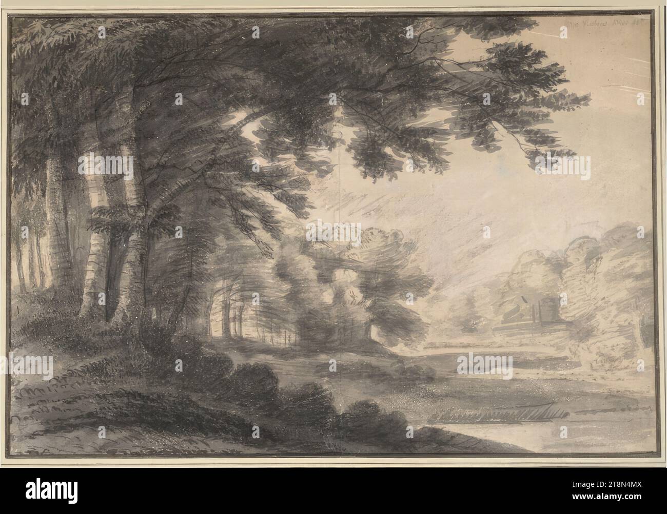 Forest landscape with calm water, Lodewyk de Vadder (Brussels 1605 ...