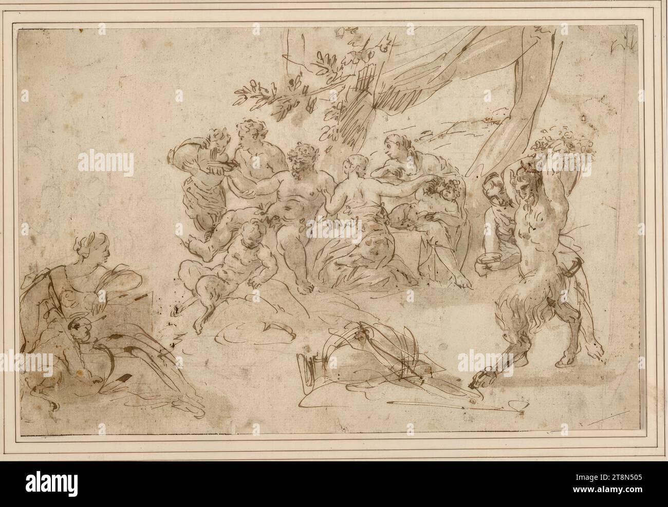 Bacchic scene (feast with satyrs and nymphs), Justus van Egmont (Leiden ...