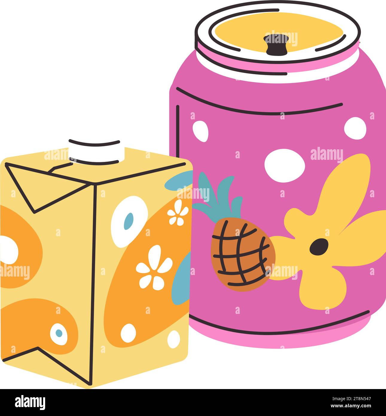 Tropical fruit golden pineapple Stock Vector Images - Alamy