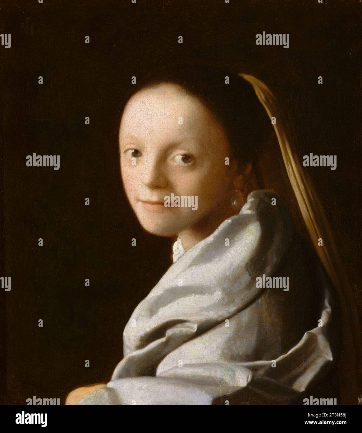 Vermeer-Portrait of a Young Woman Stock Photo - Alamy
