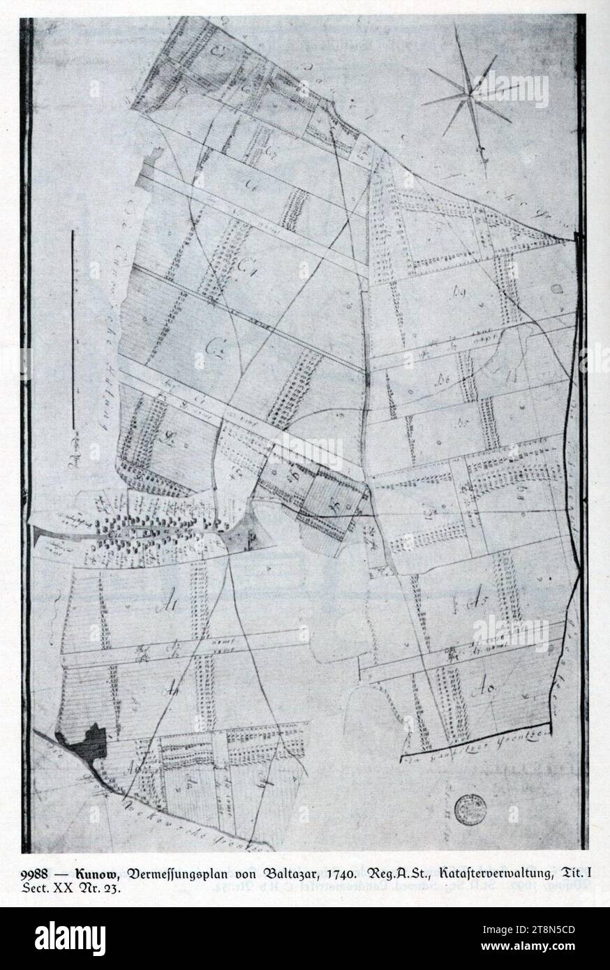 Vermessungsplan von Balazar - Kunow - Koniewo Stock Photo - Alamy