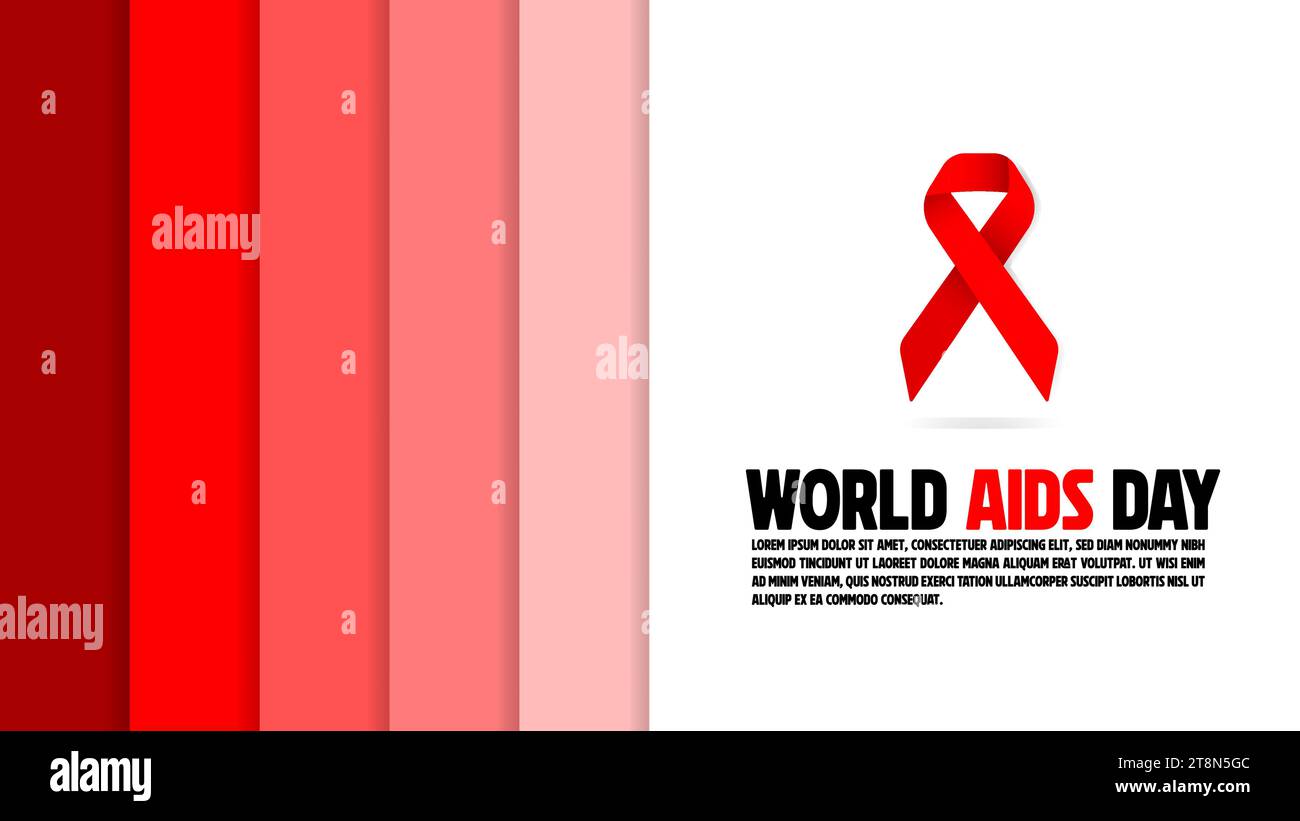 World AIDS Day Banner Backgrounds, 1 December Aids Awareness with paper ...