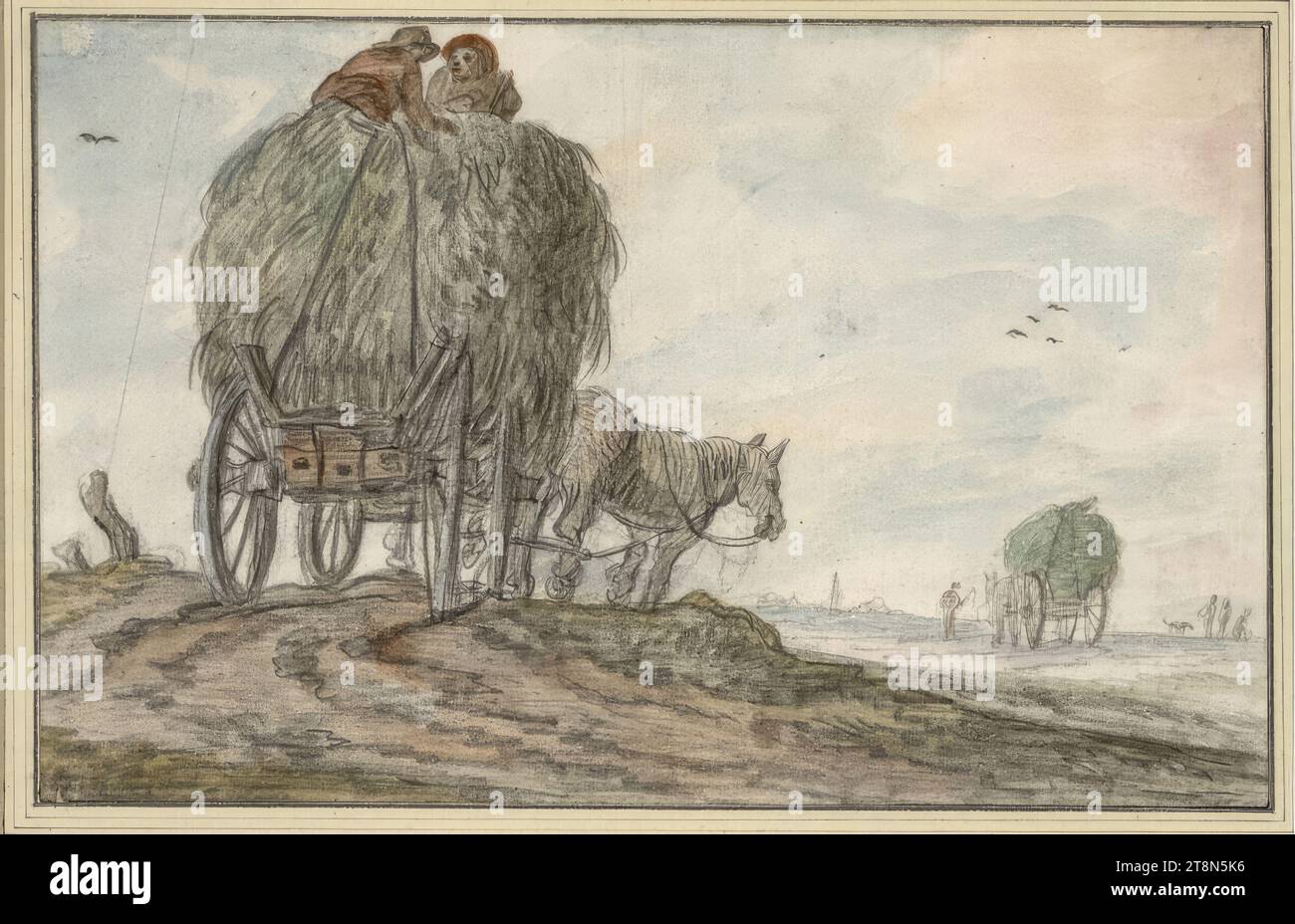 Two hay wagons hi-res stock photography and images - Alamy