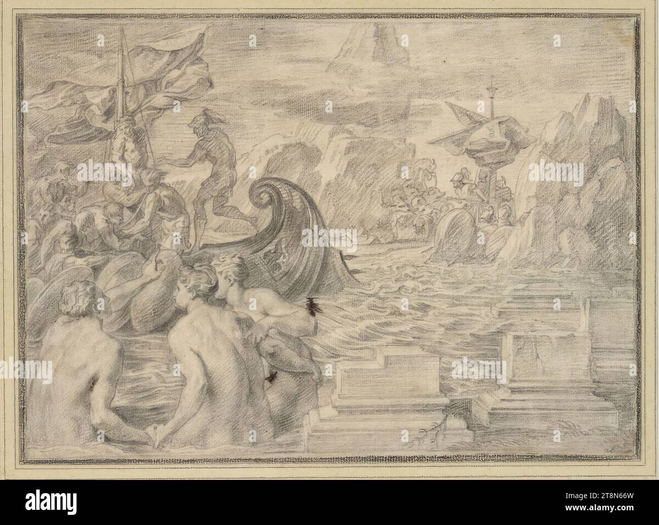 Ulysses Passes the Isle of the Sirens (in the background the cliffs of ...