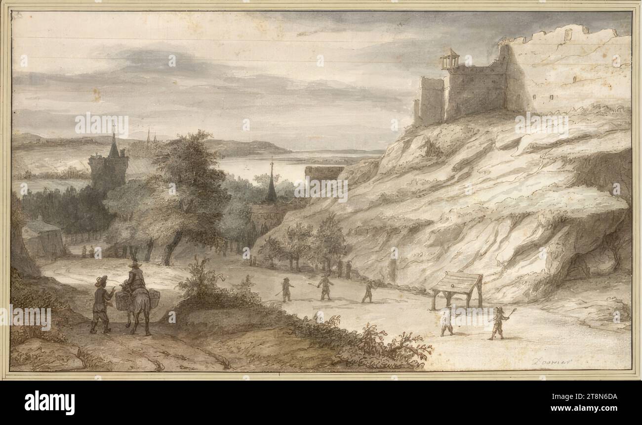 View of Saumur from the south, Lambert Doomer (Amsterdam 1624 - 1700 ...