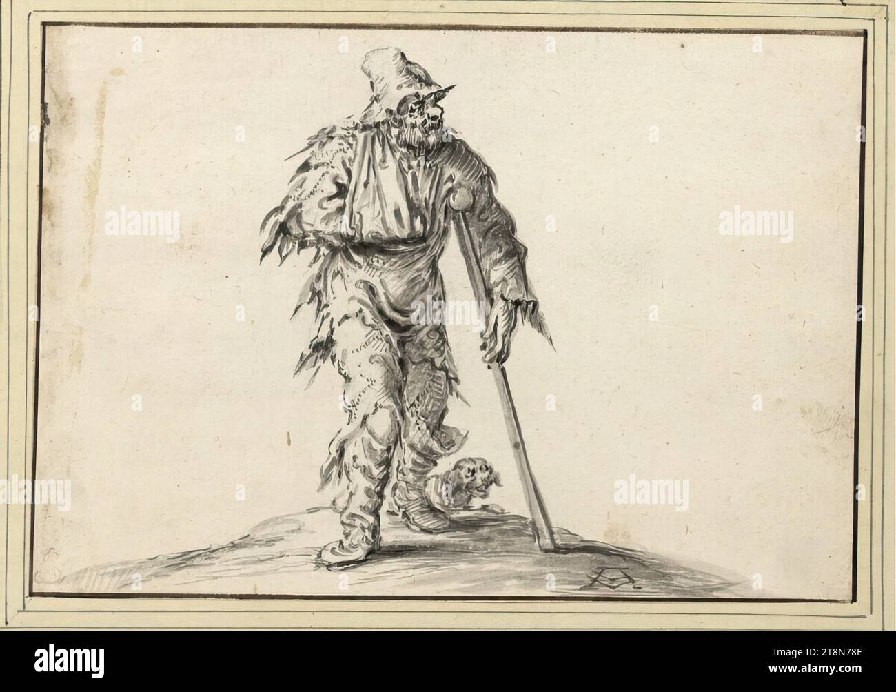Beggar with a crutch and one arm in a sling (30), Adriaen Pietersz. van ...