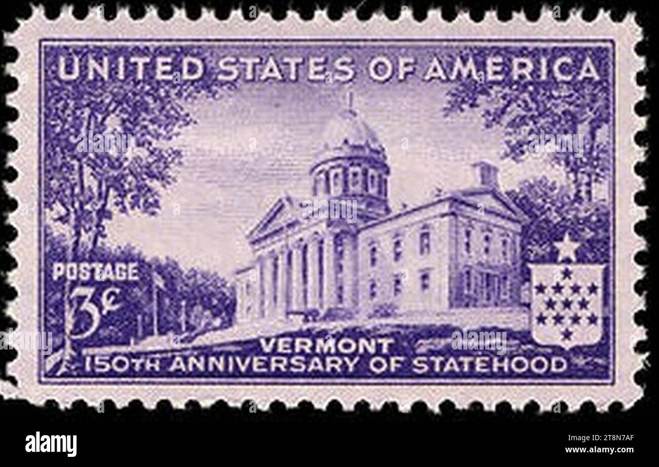 Vermont stamp hi-res stock photography and images - Alamy