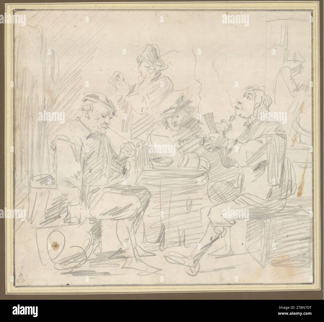 Four peasants smoking and drinking, David Teniers d. J. (Antwerp 1610 - 1690 Brussels), c. 1640 ...