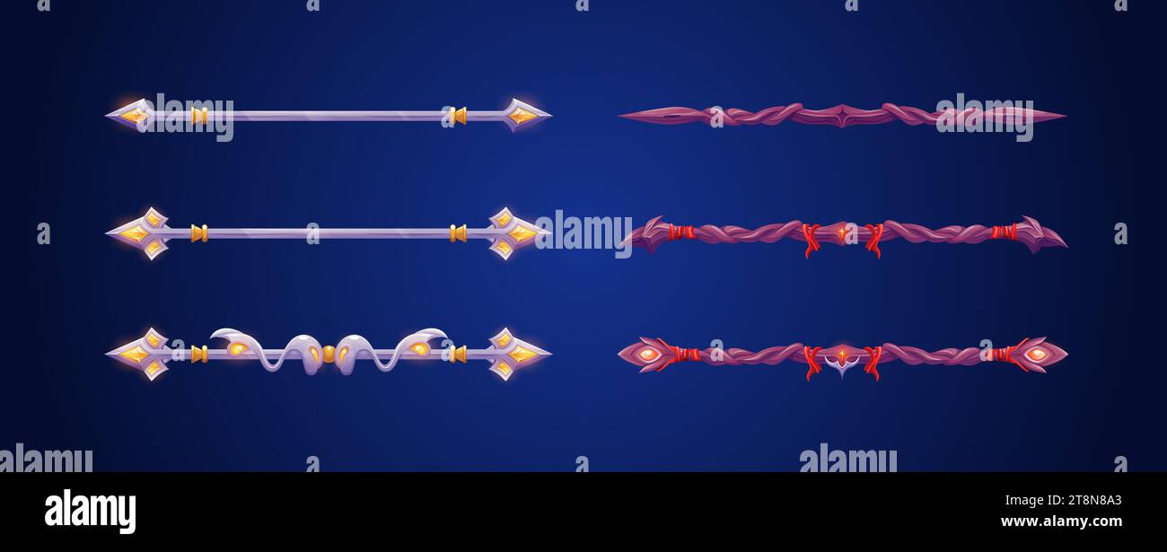 Medieval game rank awards set isolated on background. Vector cartoon ...