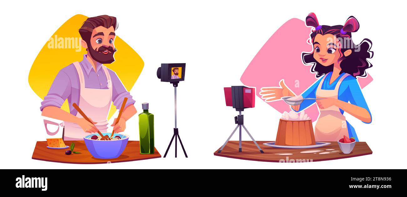 Influencer cook Stock Vector Images - Alamy