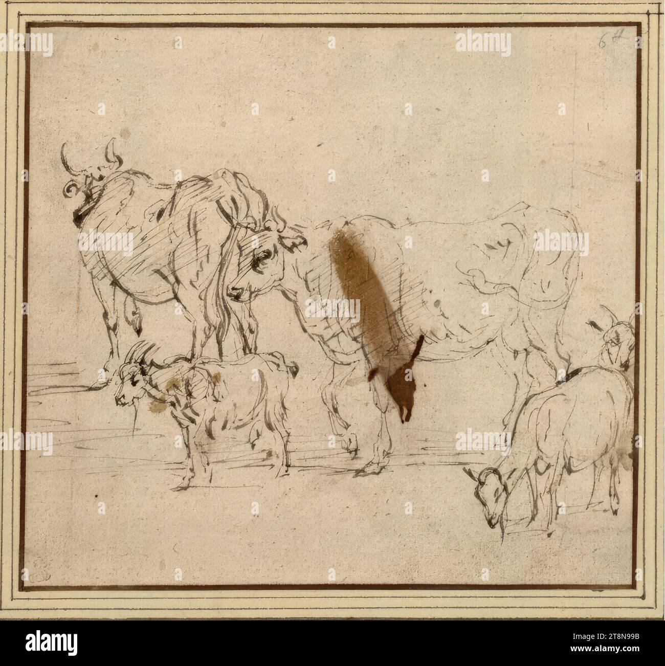 Elongated brown ink stain hi-res stock photography and images - Alamy