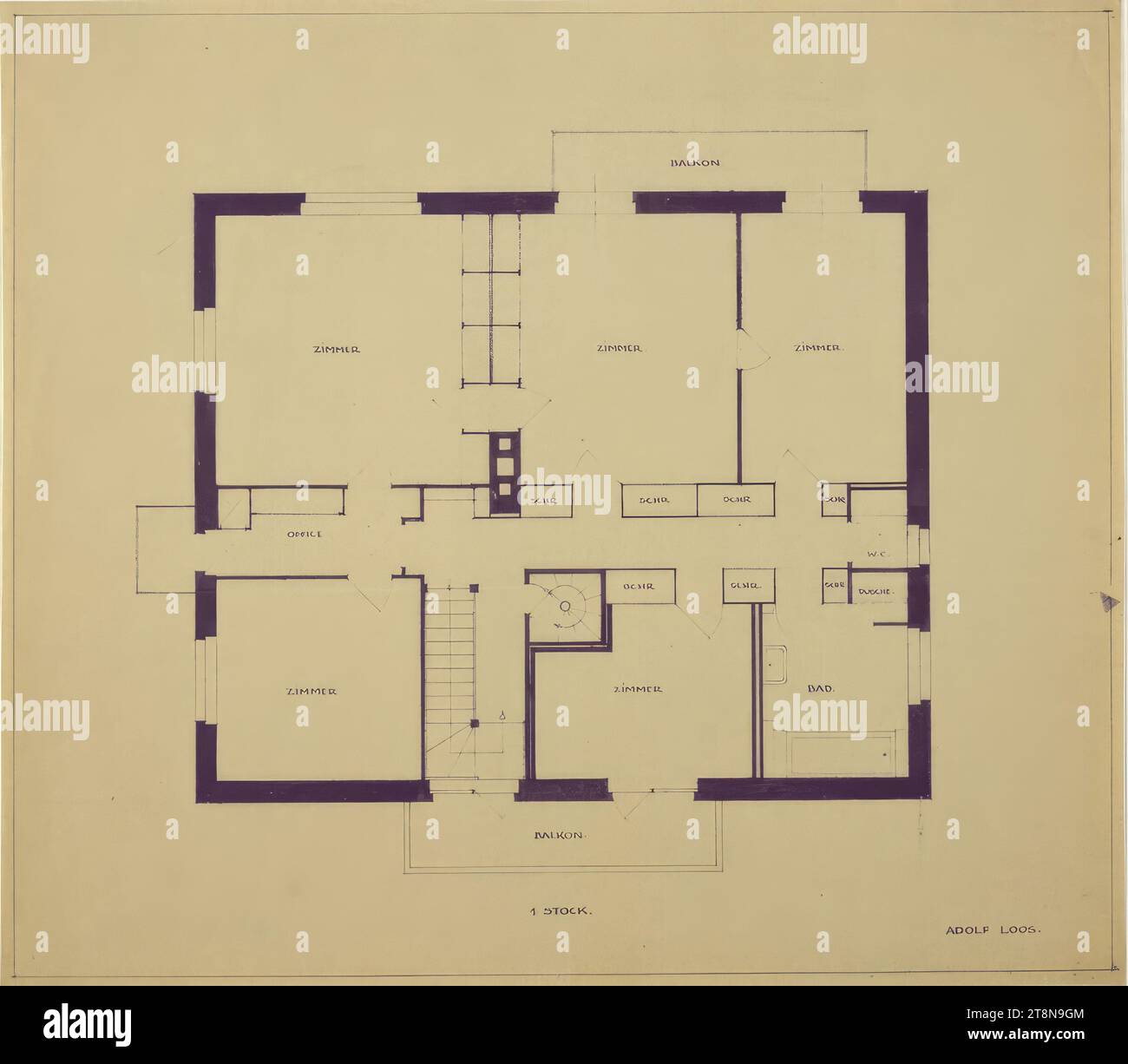 House of Hans and Anny Moller, Vienna XVIII, Starkfriedgasse 19, floor ...