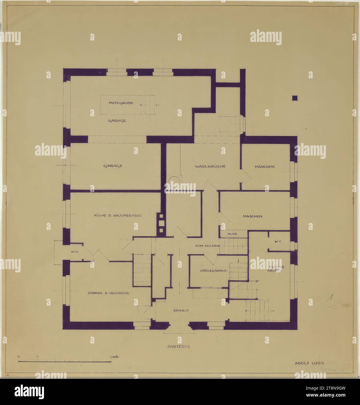 House of Hans and Anny Moller, Vienna XVIII, Starkfriedgasse 19, floor ...