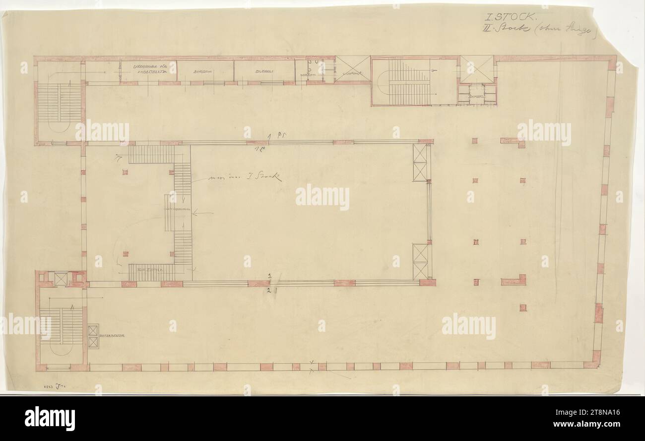 Department store, ground plan, 1st floor, 2nd floor, around 1930 ...