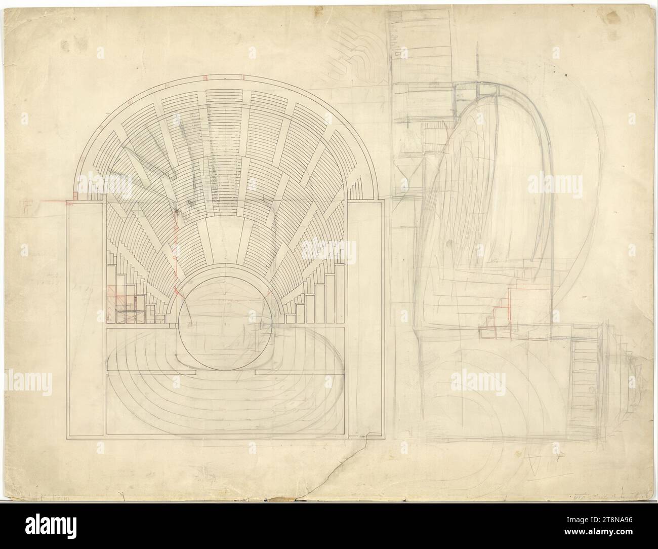 Theater for 4,000 people III., Vienna XIV., March Park, ground plan ...