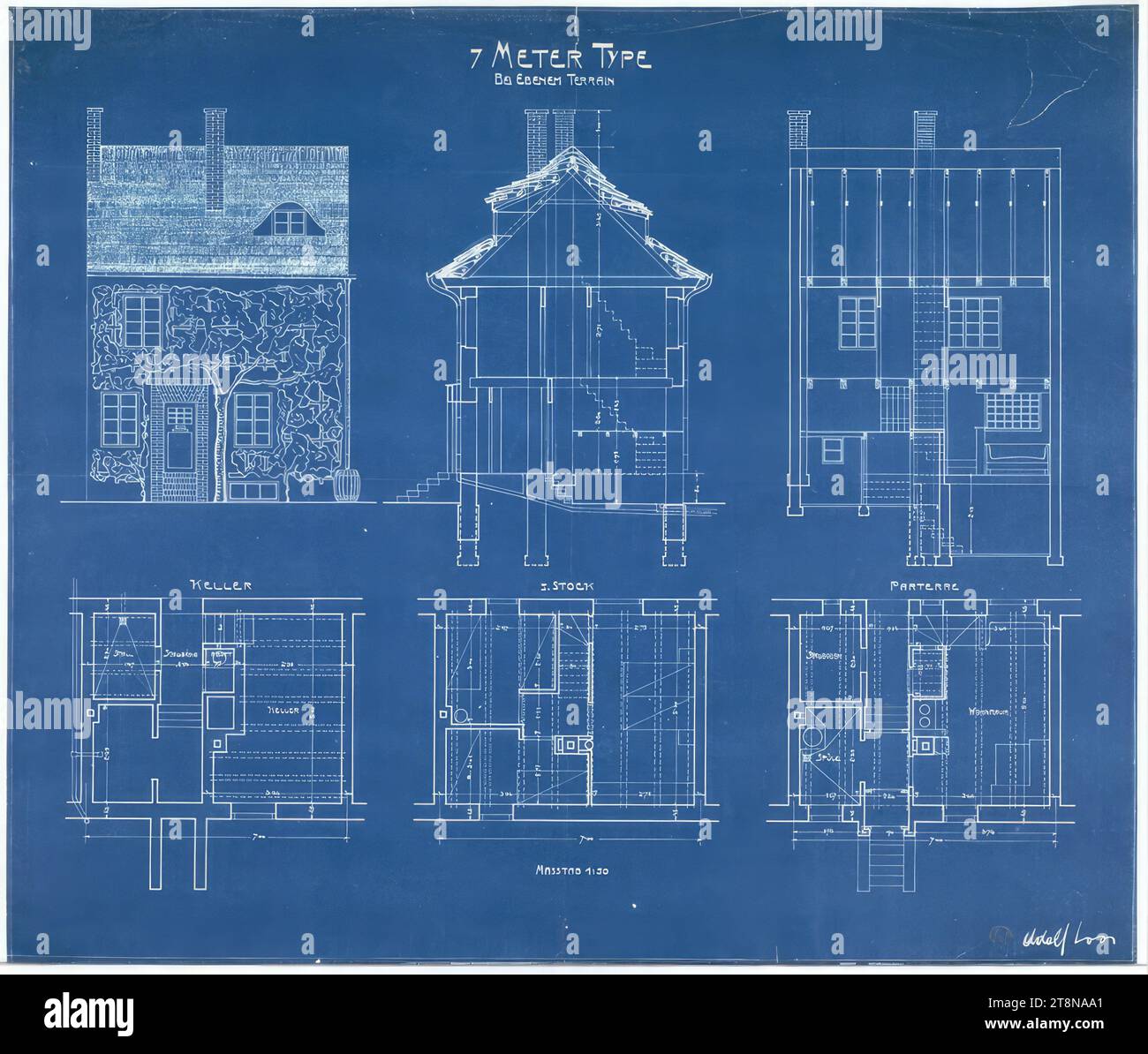 Settlement houses of the Kriegerheimsiedlung Hirschstetten, Vienna XXII ...