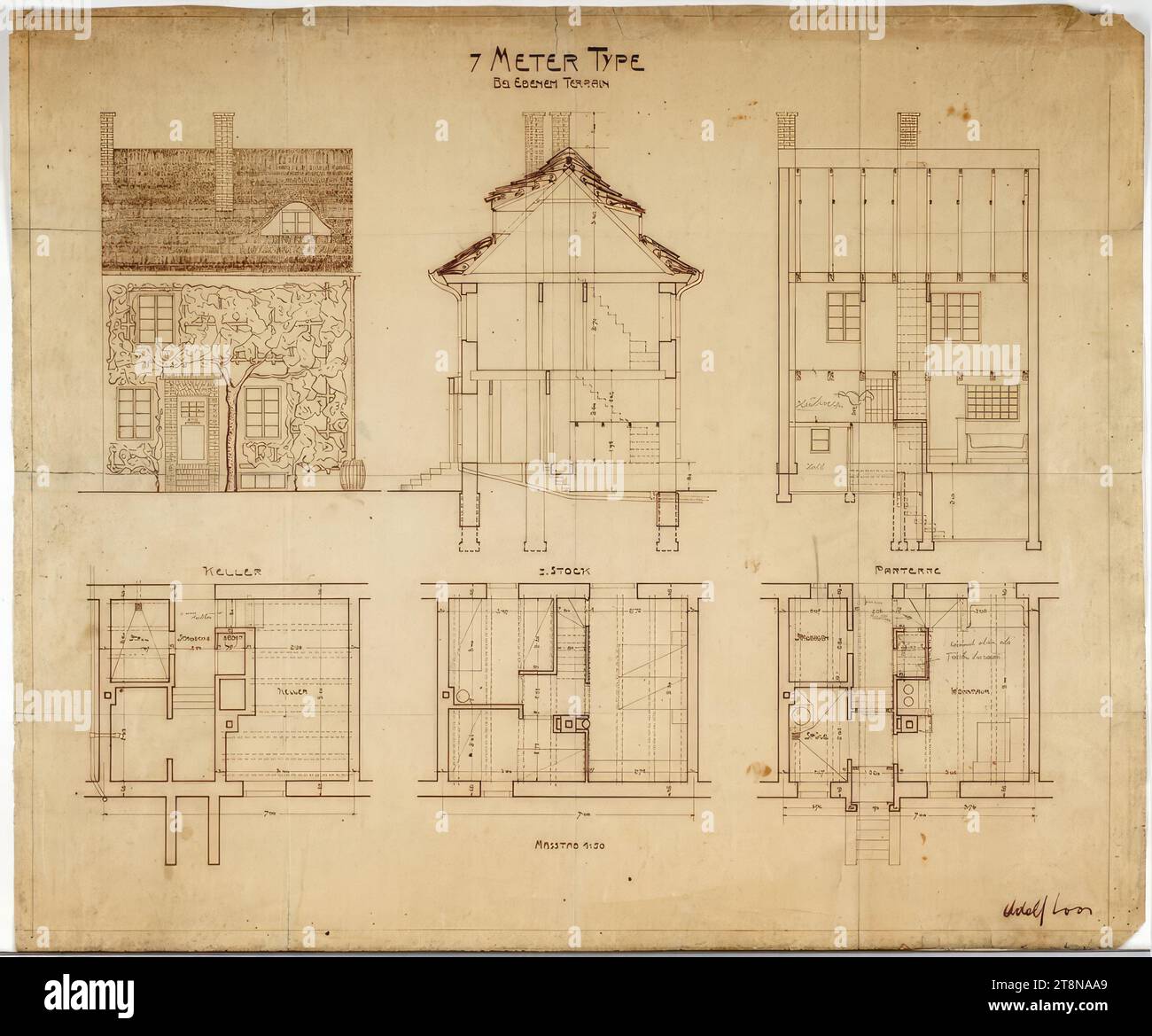Settlement houses of the Kriegerheimsiedlung Hirschstetten, Vienna XXII ...