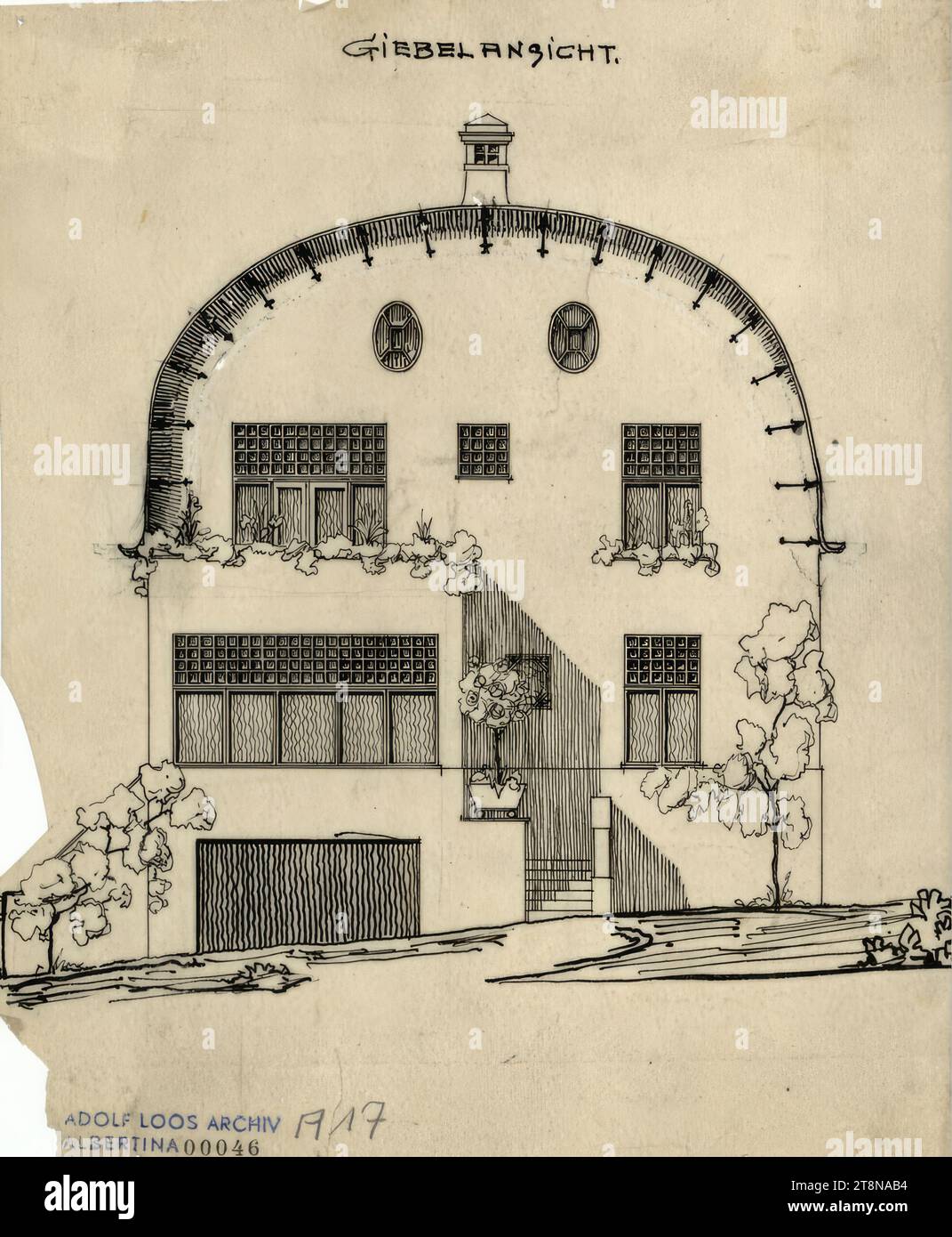 House Helene Horner, Vienna XIII., Nothartgasse 7, facade, 1912-1913 ...