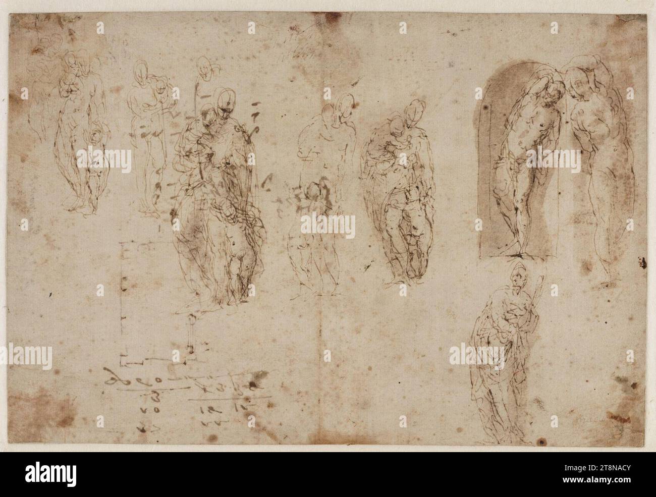 Veronese - Caritas and two saints, studies for murals in the Sala del Collegio in the Doge's ...