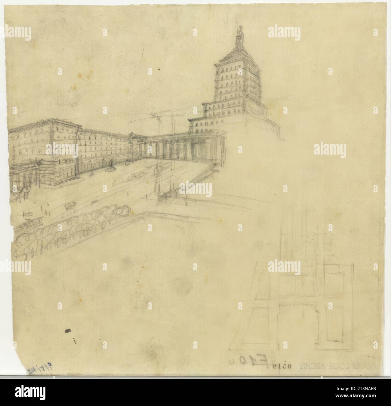 Hotel am Stadtpark, perspective, floor plan, architectural drawing ...