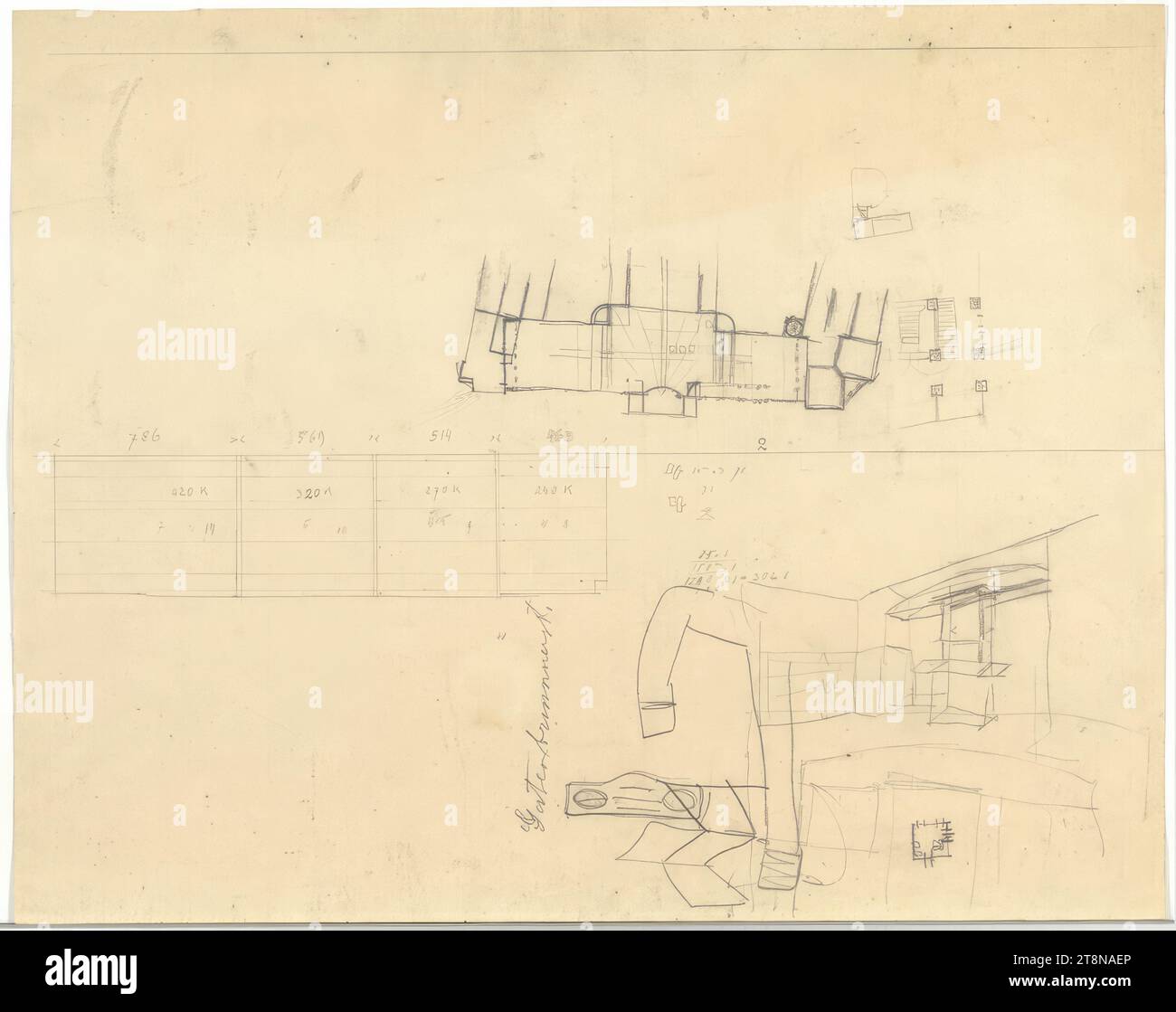 Hotel Friedrichstraße, Vienna I., Friedrichstraße, various sketches ...