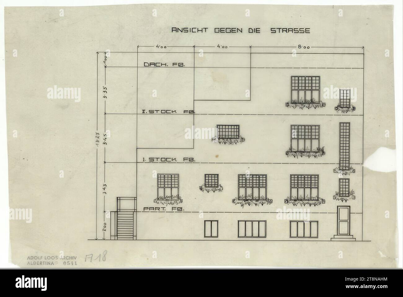 house dr Gustav and Helene Scheu, Vienna XIII., Larochegasse 3, street ...