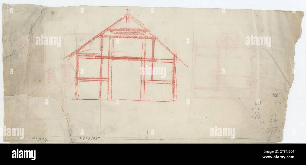 Country house for Leo Prince Sapieha, villa with pitched roof, section ...
