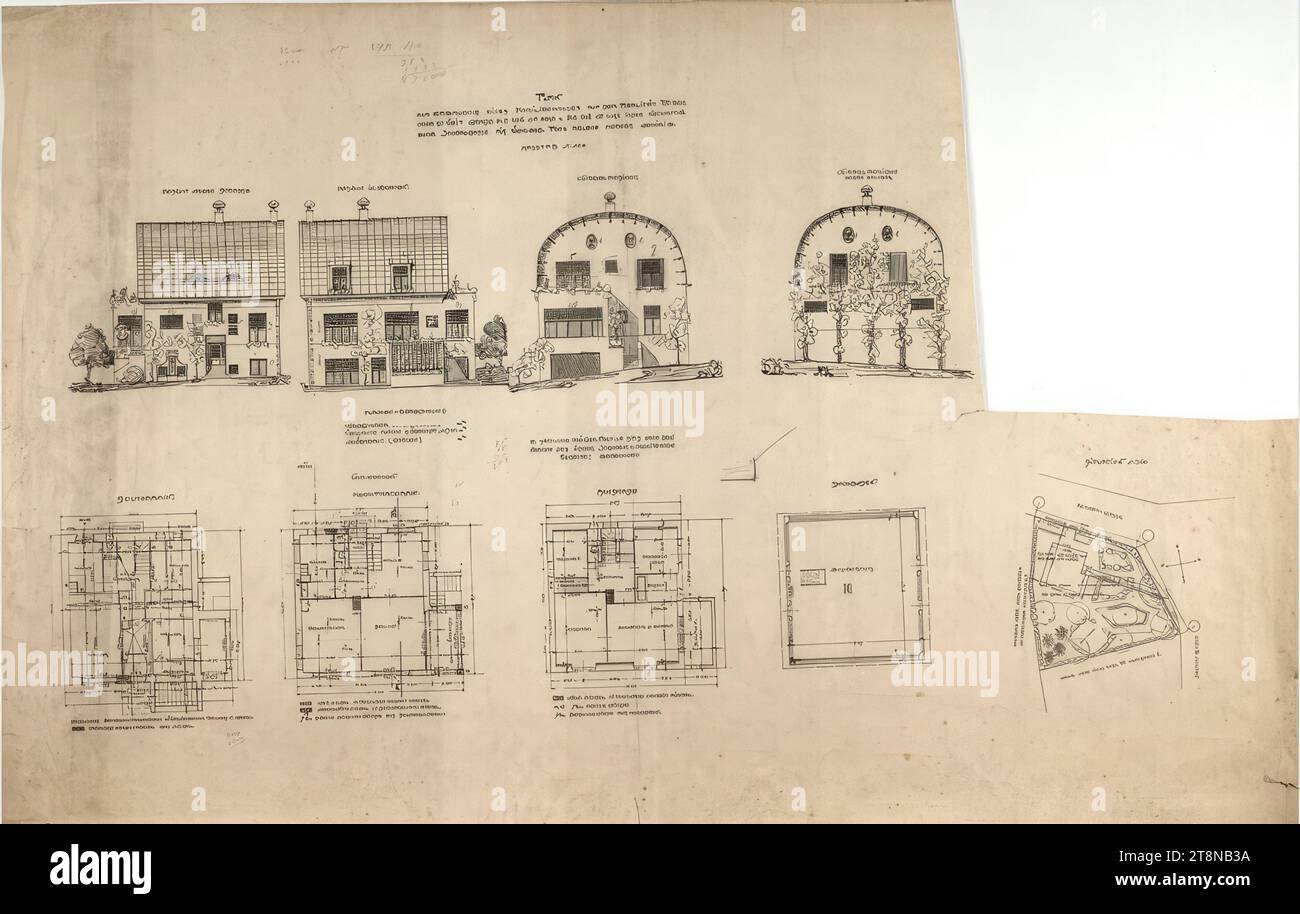 House Helene Horner, Vienna XIII., Nothartgasse 7, Sauraugasse, views, floor plans, site plan ...