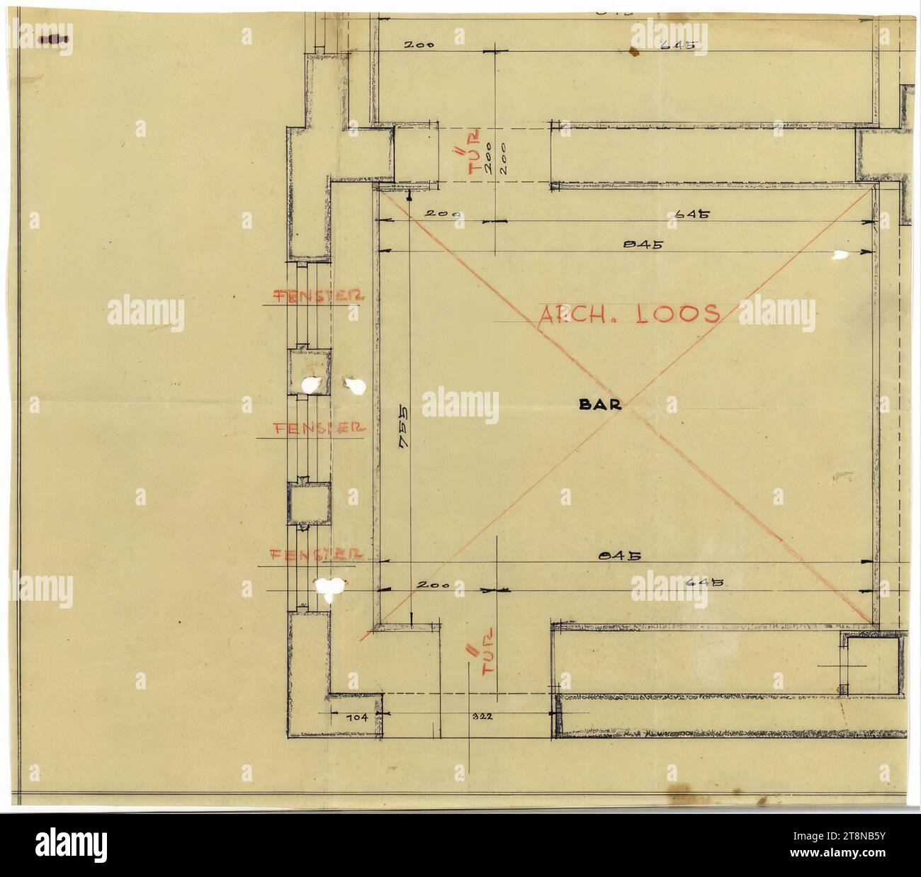Bar, floor plan, as-built plan, architectural drawing, blueprint, 273 x ...