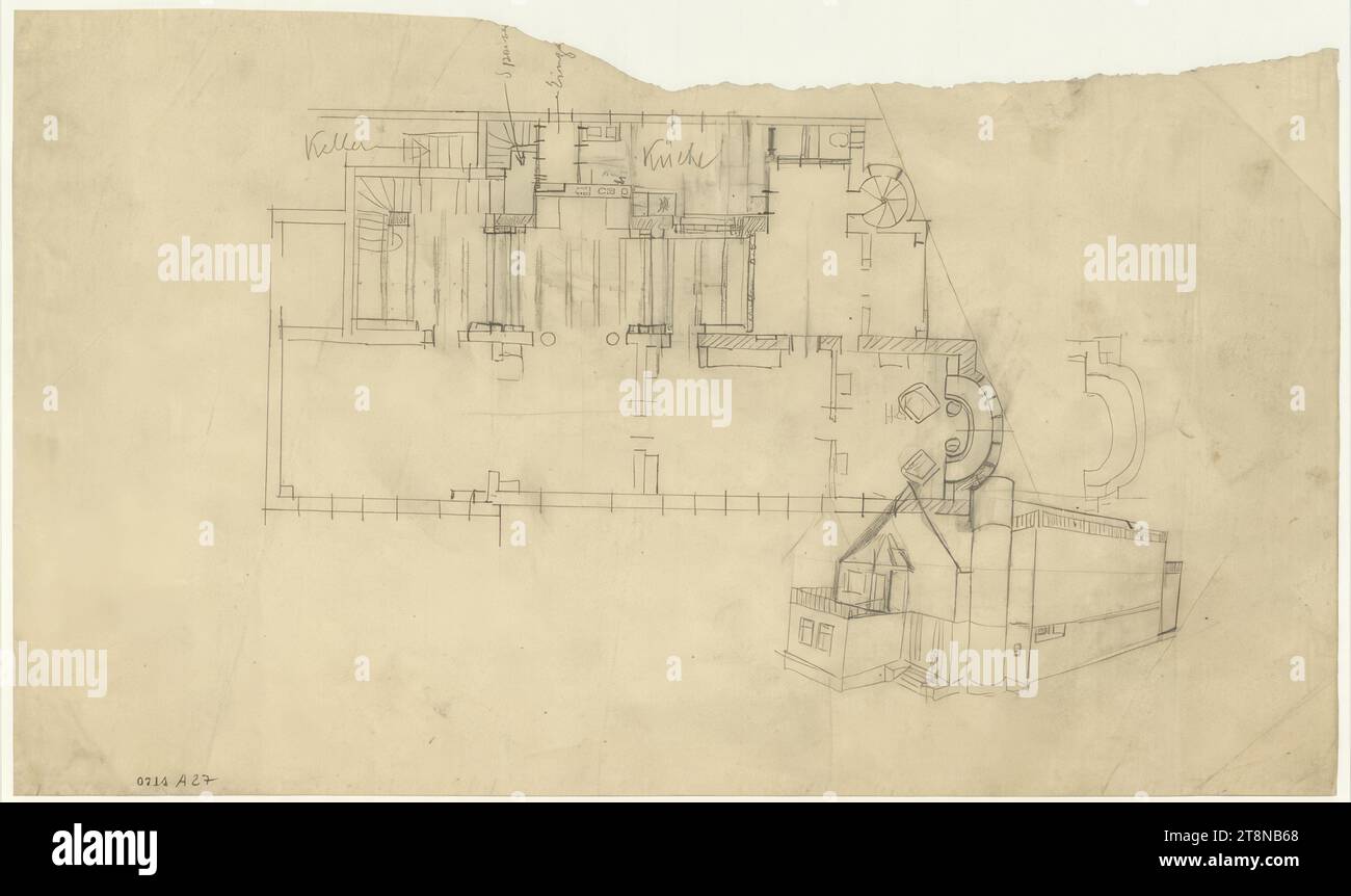 House with a round tower (villa with a spiral staircase tower), address ...