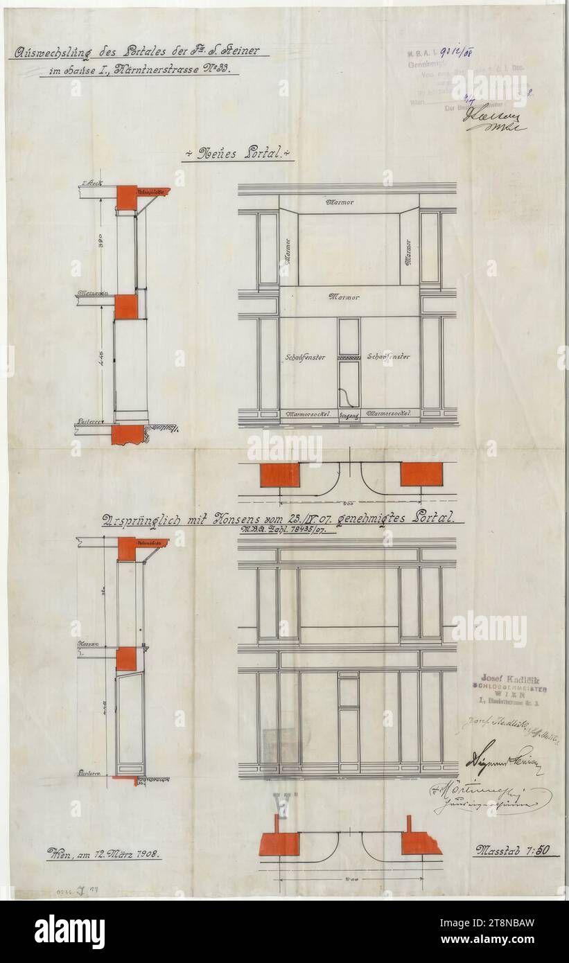 Sigmund Steiner II decorative feather shop, Vienna I., Kärntner Straße ...