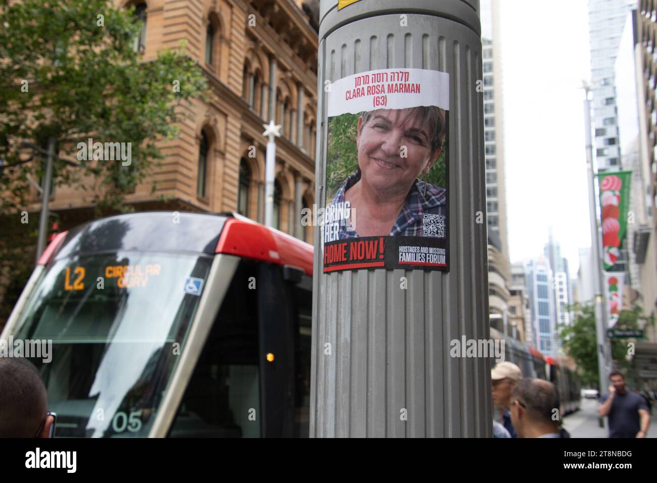 Sydney, Australia. 20th November 2023. Image of missing hostage taken ...