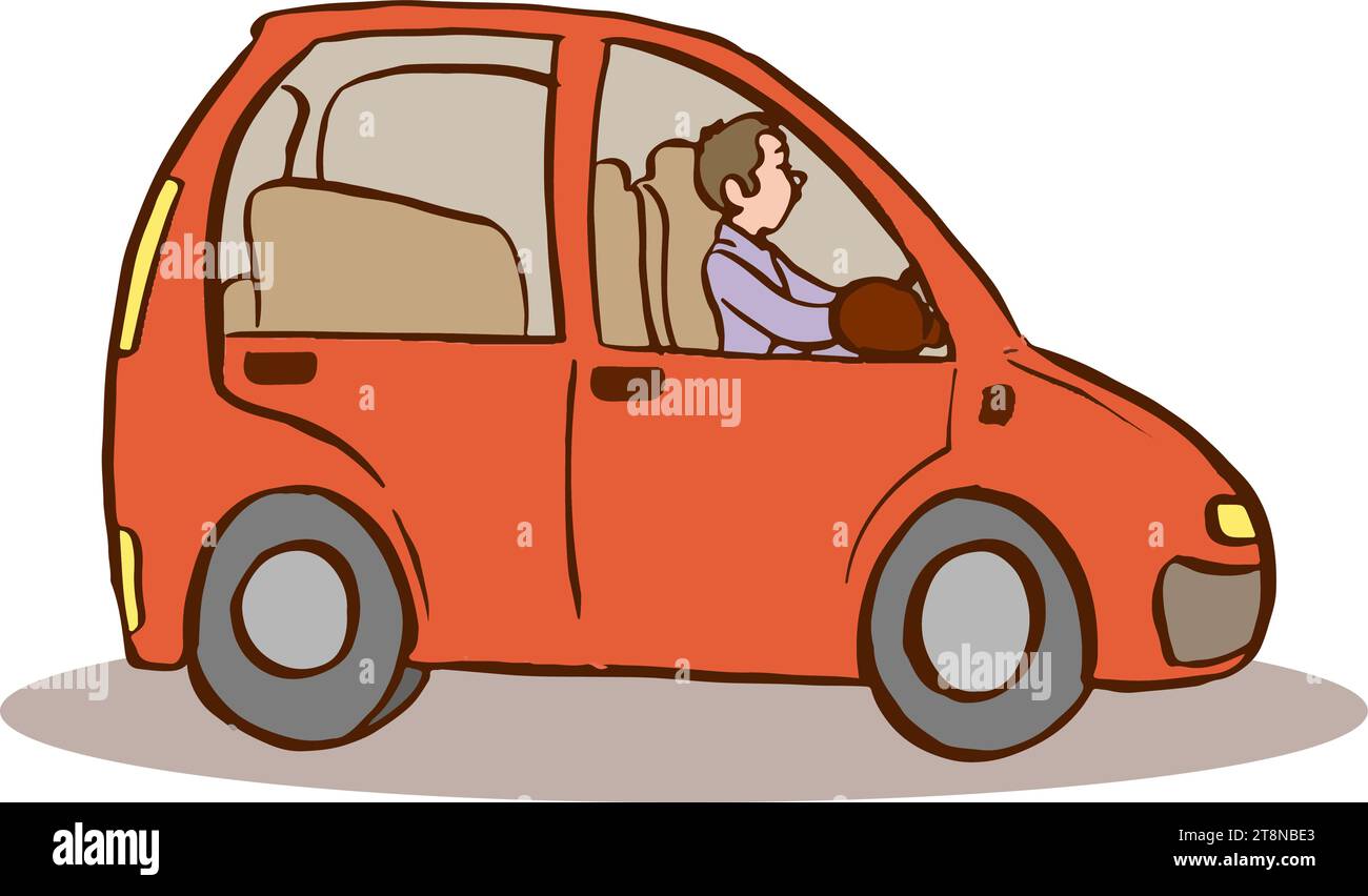 man driving of cartoon vector Stock Vector Image & Art - Alamy
