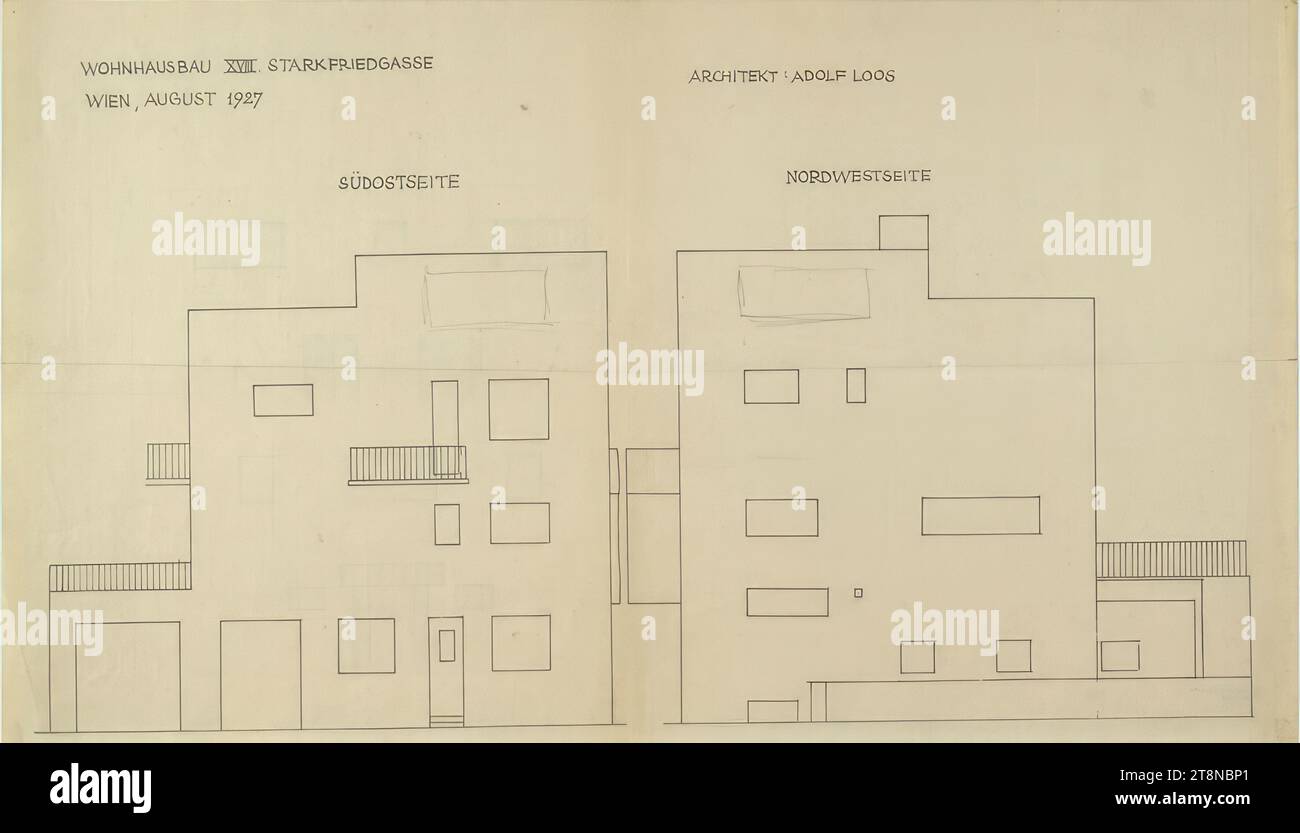 Haus Hans und Anny Moller, Vienna XVIII., Starkfriedgasse 19, facade ...