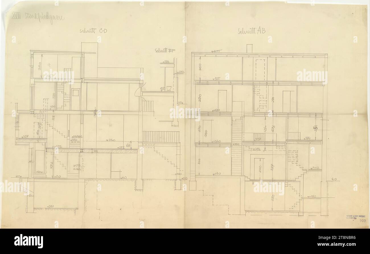 Haus Hans and Anny Moller, Vienna XVIII., Starkfriedgasse 19, sections ...