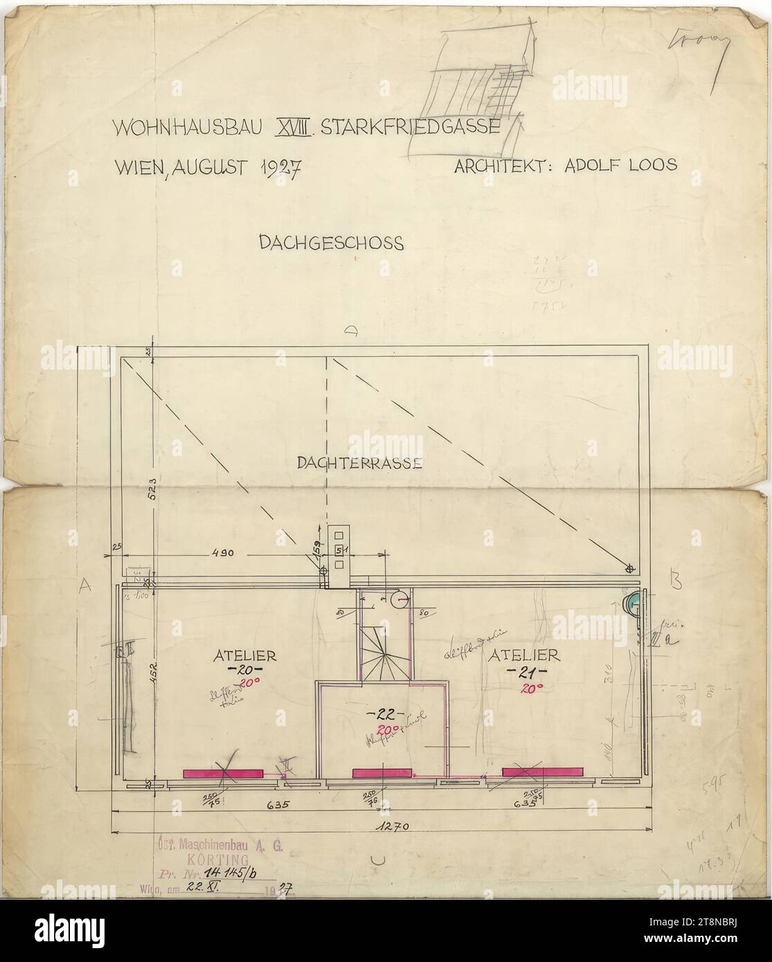 Haus Hans und Anny Moller, Vienna XVIII., Starkfriedgasse 19, ground ...