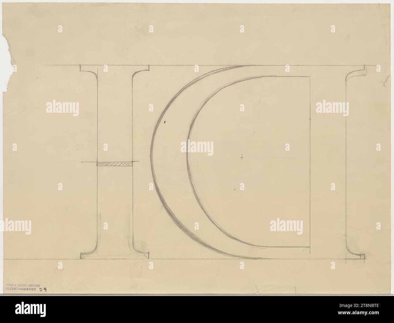 Vienna, Kärntnerstraße 39, portal lettering of the jewelry store Hugo ...