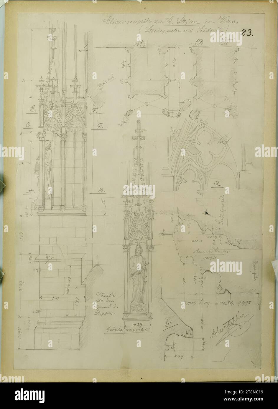 Vienna, St. Stephen, Eligius Chapel, buttresses on the south side ...