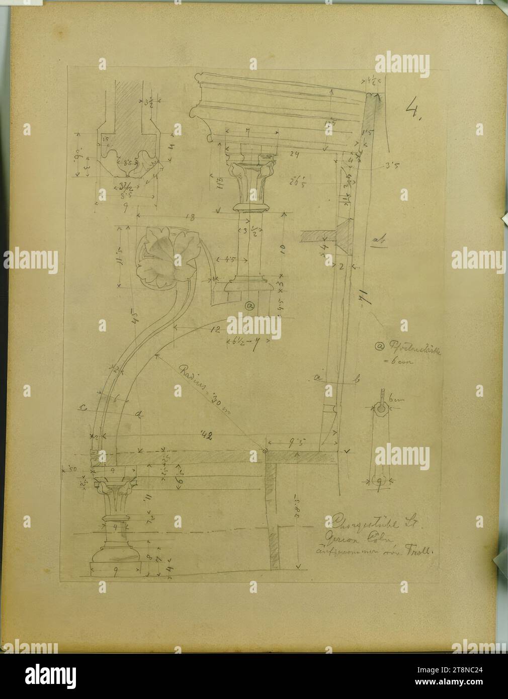 Cologne, St. Gereon, details of the choir stalls based on photos by ...