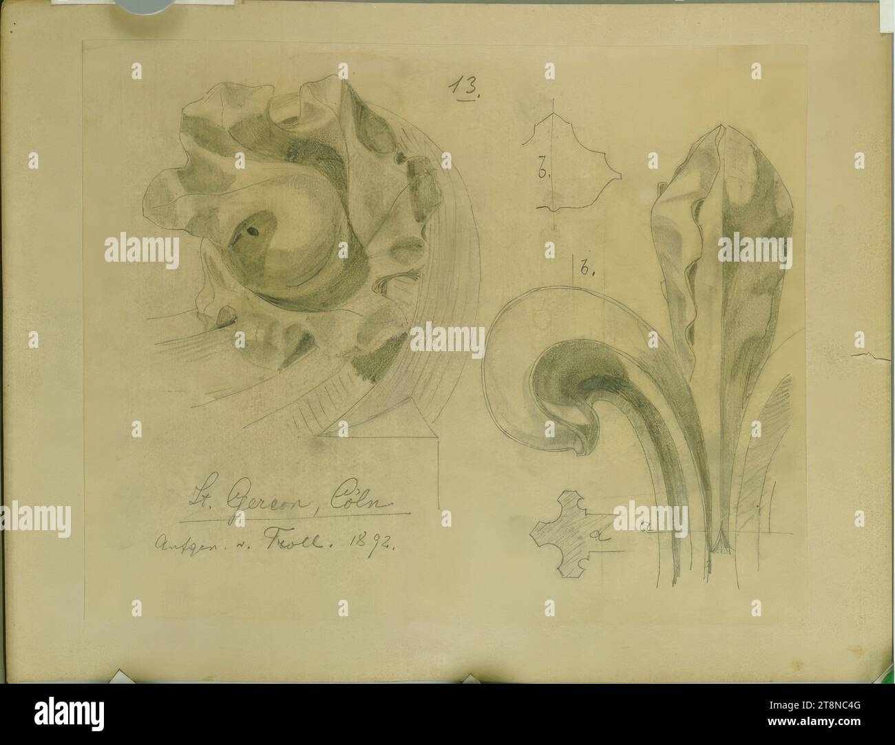 Cologne, St. Gereon, details of the choir stalls based on photographs ...