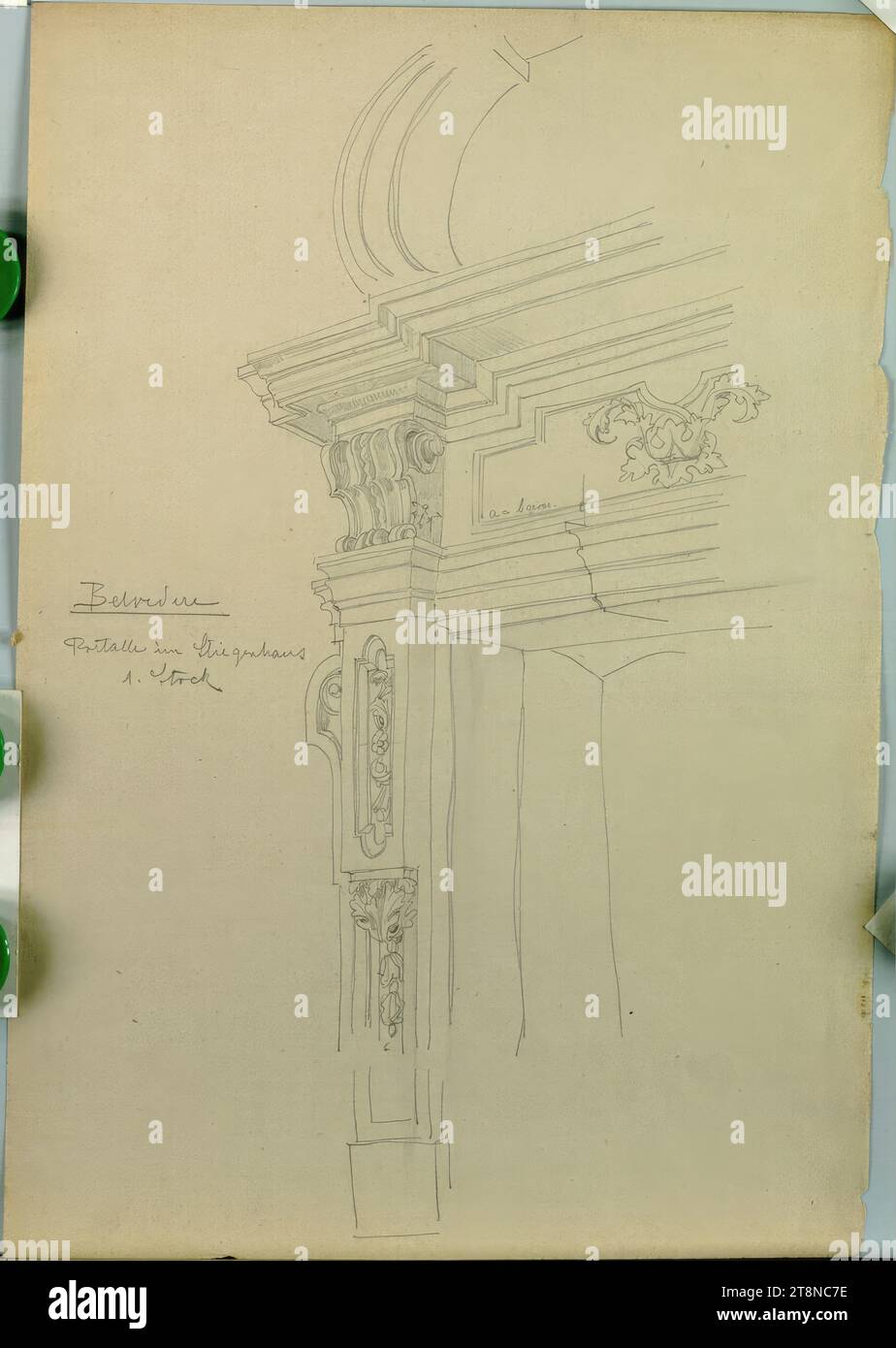 Architectural survey, Vienna, Upper Belvedere, portal frame ...